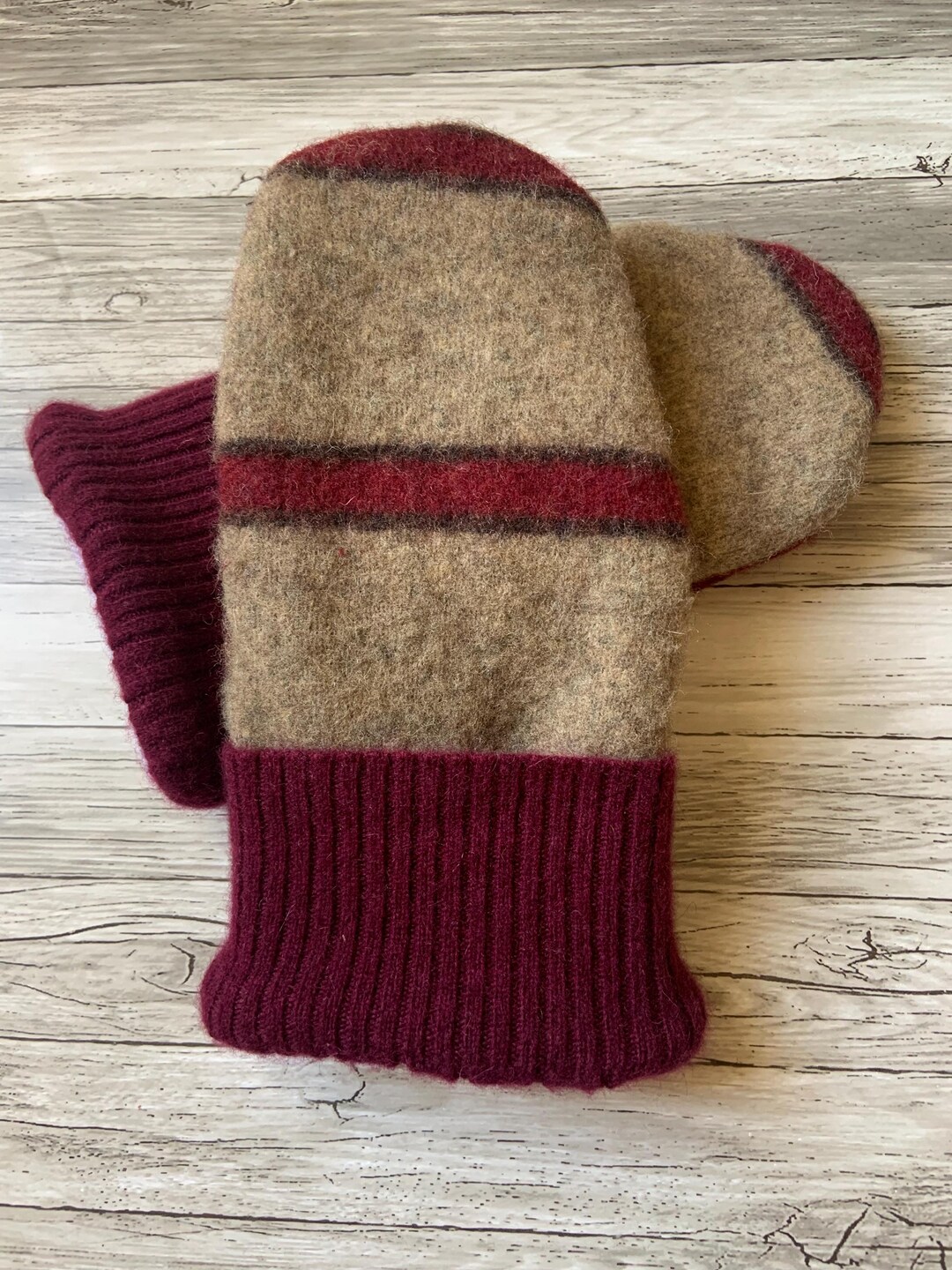 Men's Wool Mittens, Upcycled, Felted Wool Mittens, Sweater Mittens XL ...