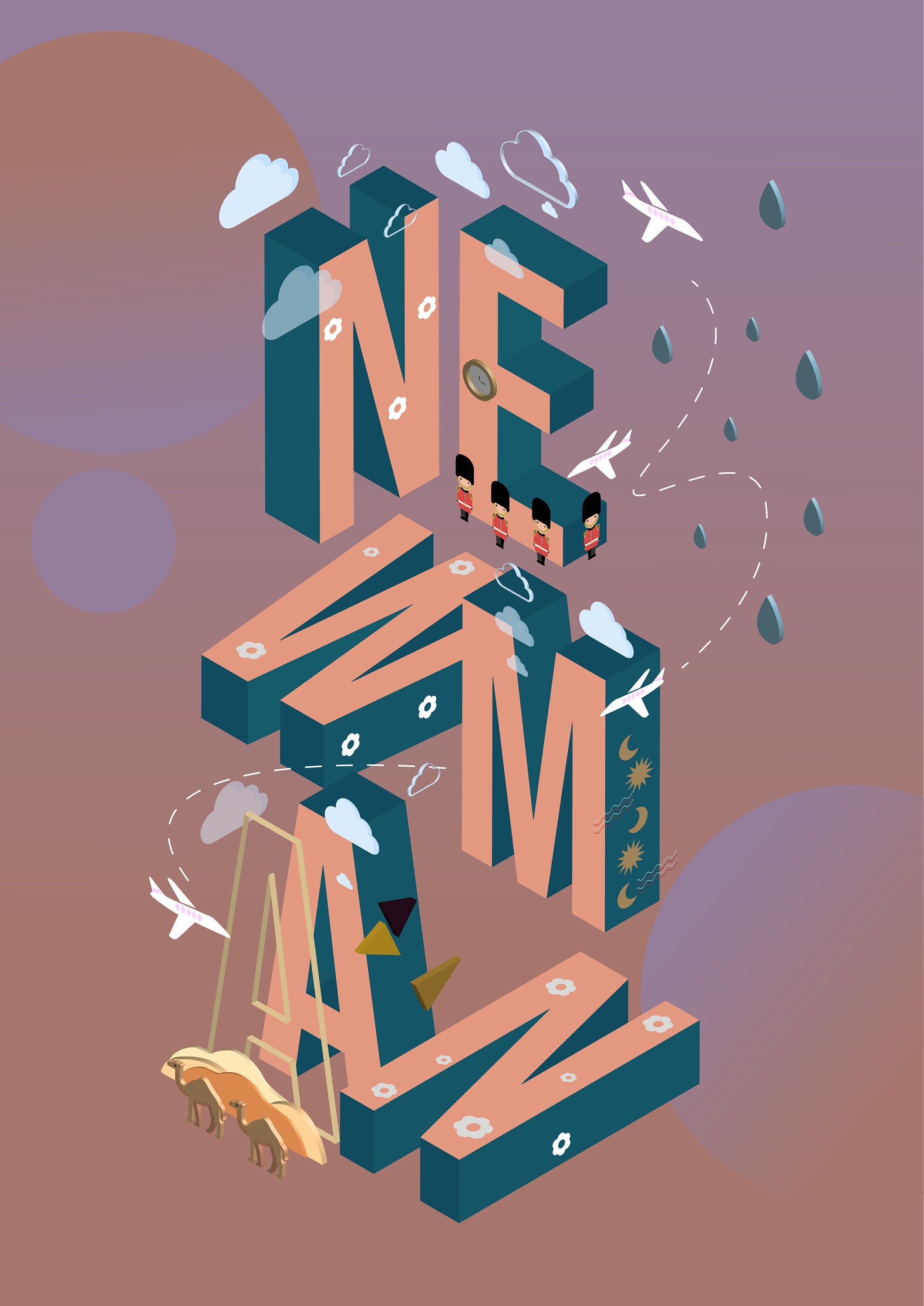 Customised Isometric Poster Wallpaper - Etsy