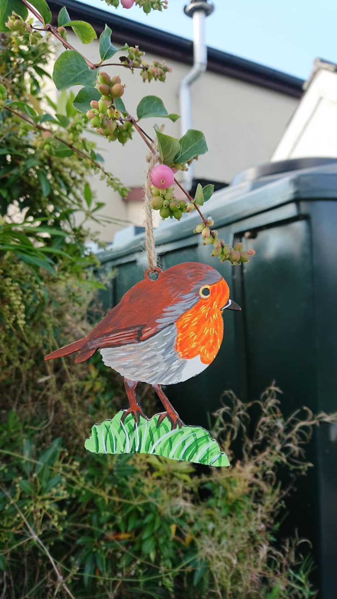 Handpainted Woodcut Robin Ornament Christmas Tree Ornament - Etsy