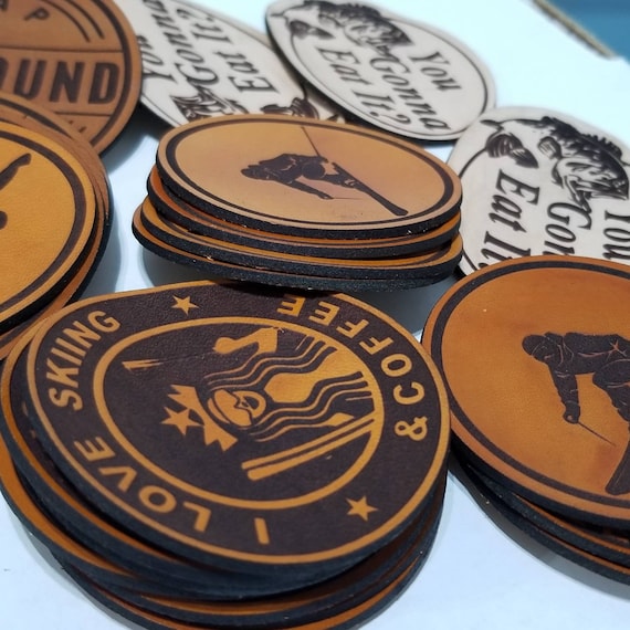 Leather Patch Custom Engrave Leather Leather Patch for Hat | Etsy