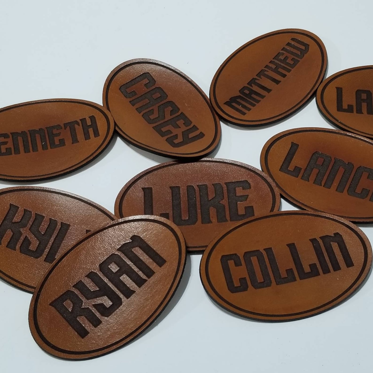 Leather Nameplate | Personalized Name Tags | Personalized Leather Tags ...