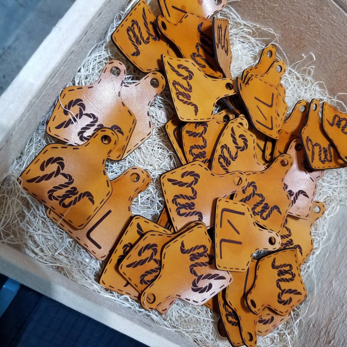 Cattle Tag Leather Patch Custom Cattle Patch Cattle Tag - Etsy