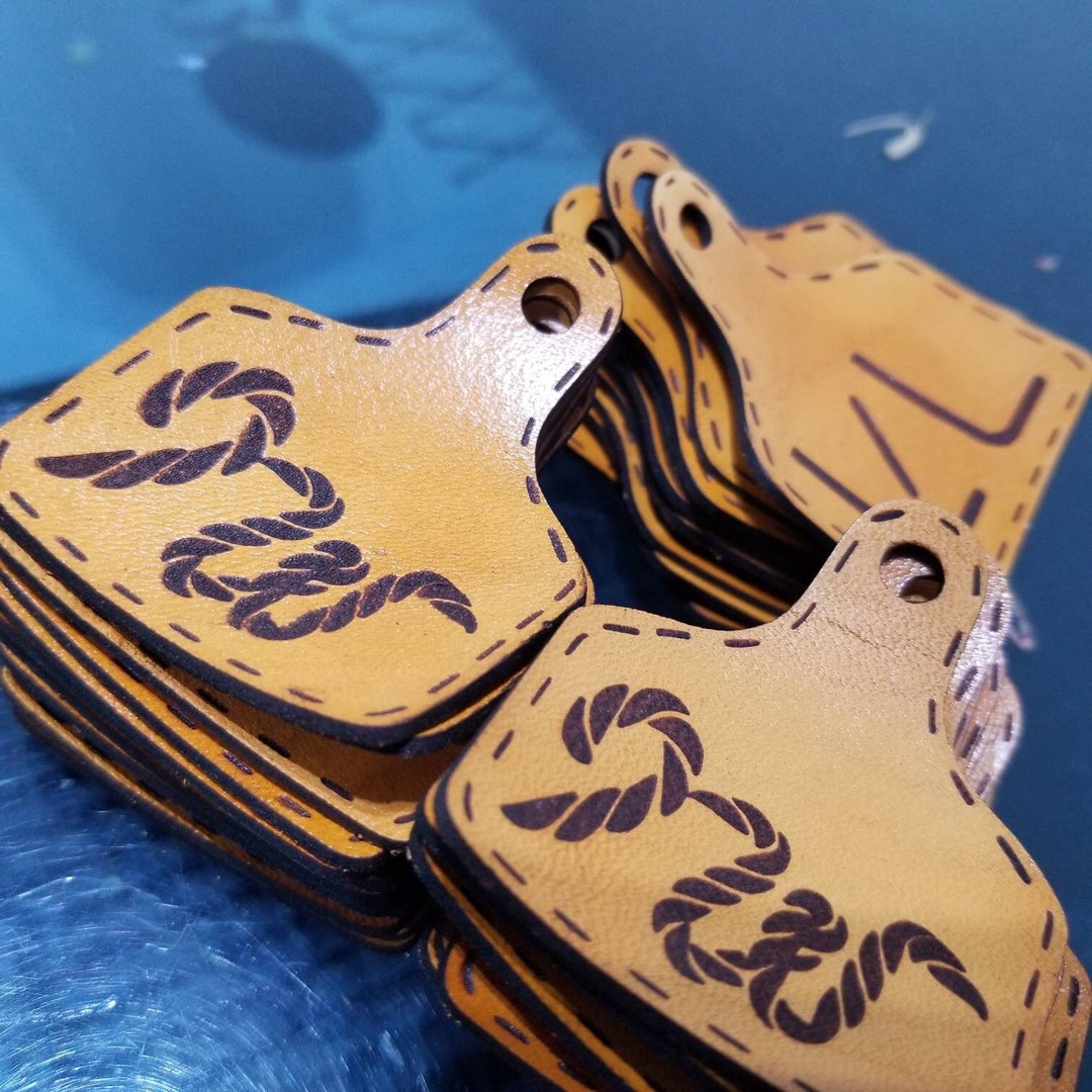 Cattle Tag Leather Patch | Custom Cattle Patch | Cattle Tag Hat ...