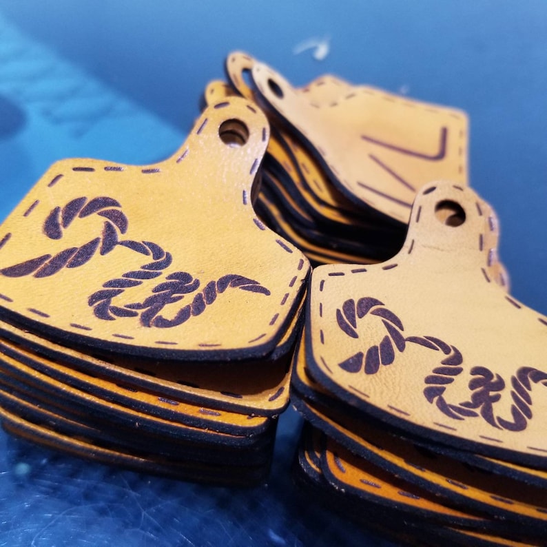 Cattle Tag Leather Patch Custom Cattle Patch Cattle Tag - Etsy