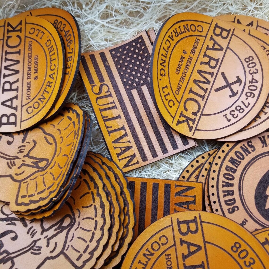 Genuine Leather Patches Custom Leather Patches | Etsy