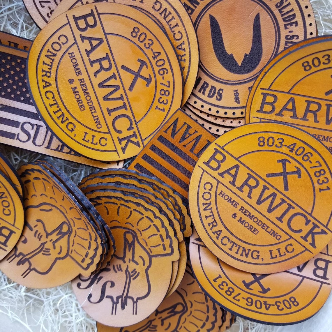 Genuine Leather Patches Custom Leather Patches | Etsy