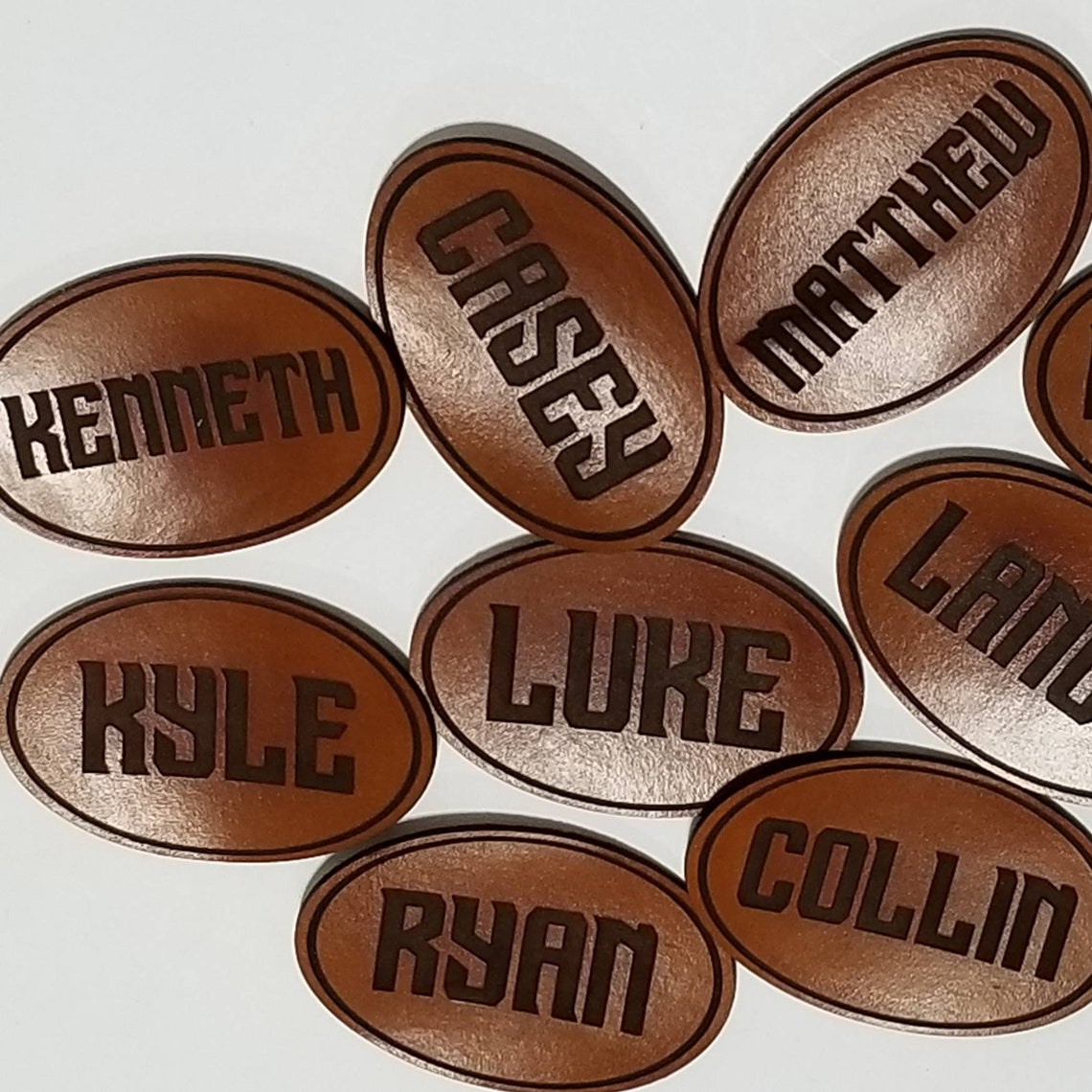 Leather Nameplate | Personalized Name Tags | Personalized Leather Tags ...