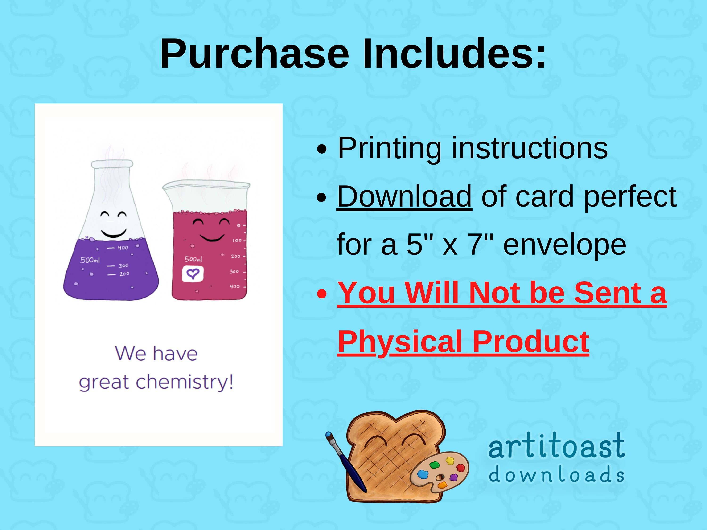 We Have Great Chemistry | Printable Valentine's Day Card | Anniversary ...