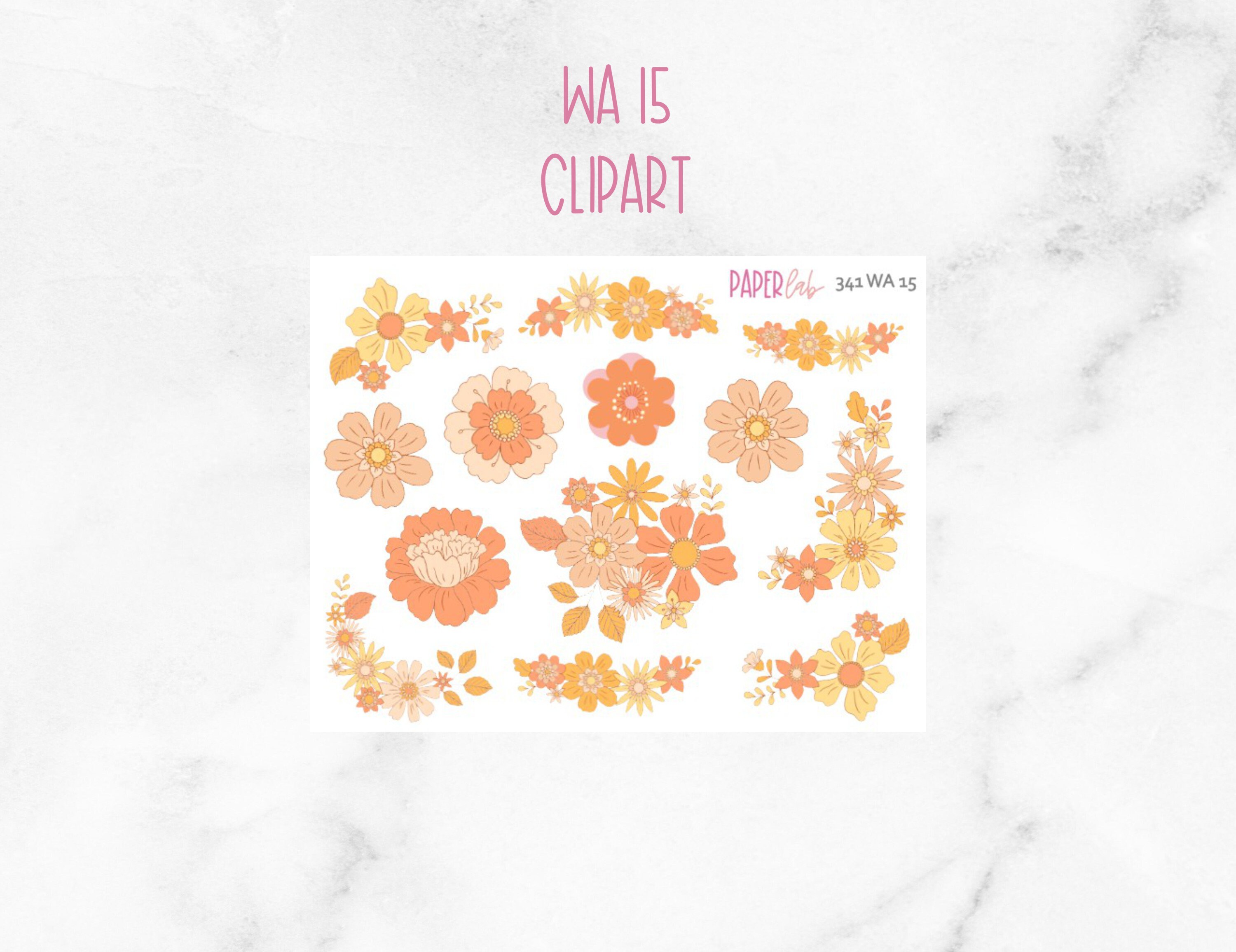 KIT 341 Add Ons Retro Floral Kit Add Ons - Etsy