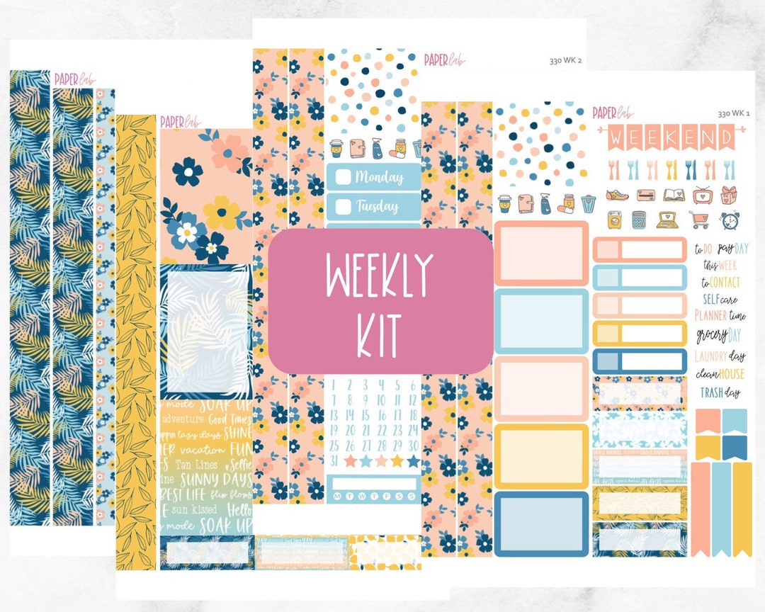 KIT 330 WEEKLY Sunny Days Weekly Planner Kit - Etsy