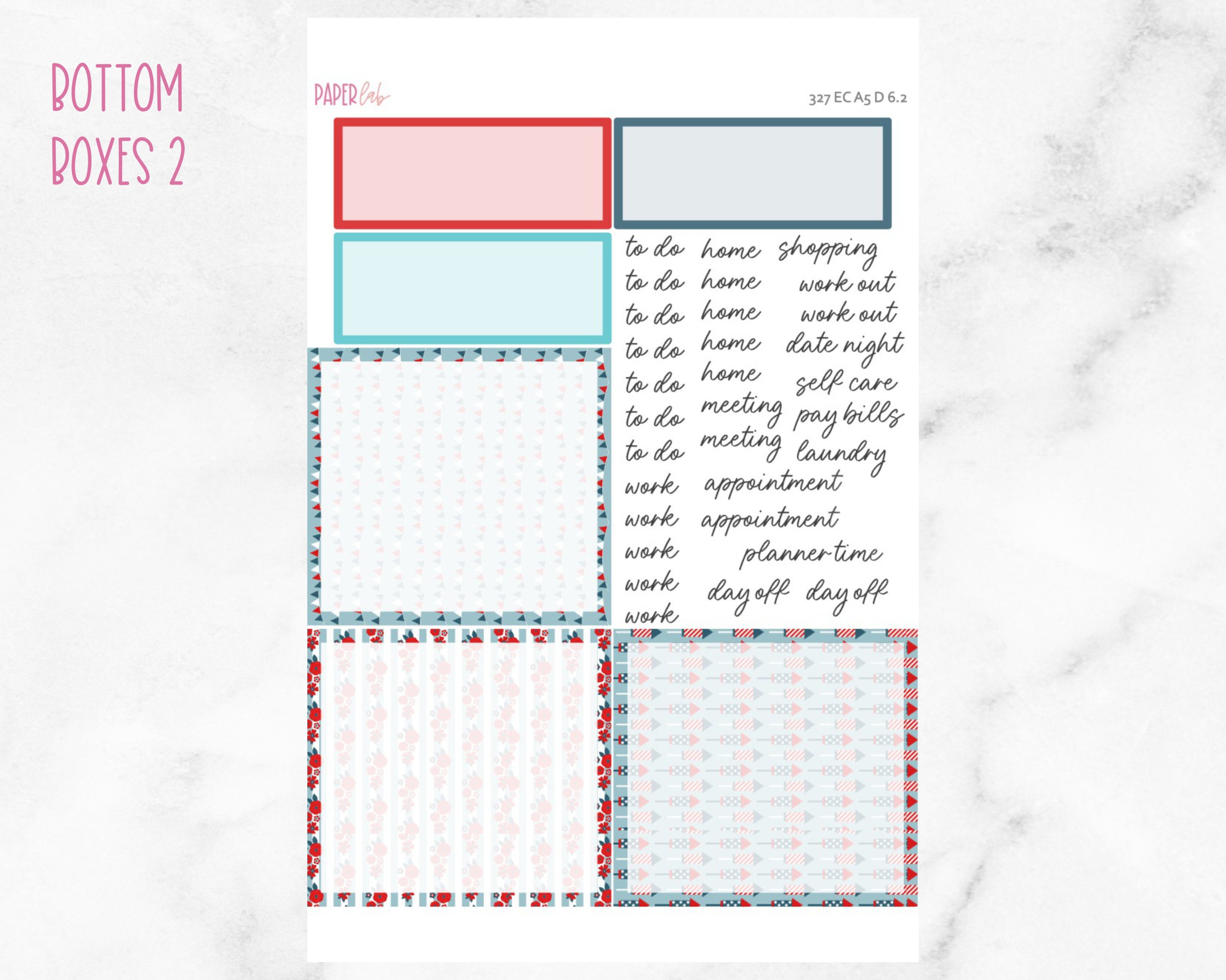 KIT-327 A5 Daily Duo Happy 4th Erin Condren Daily Duo Kit - Etsy