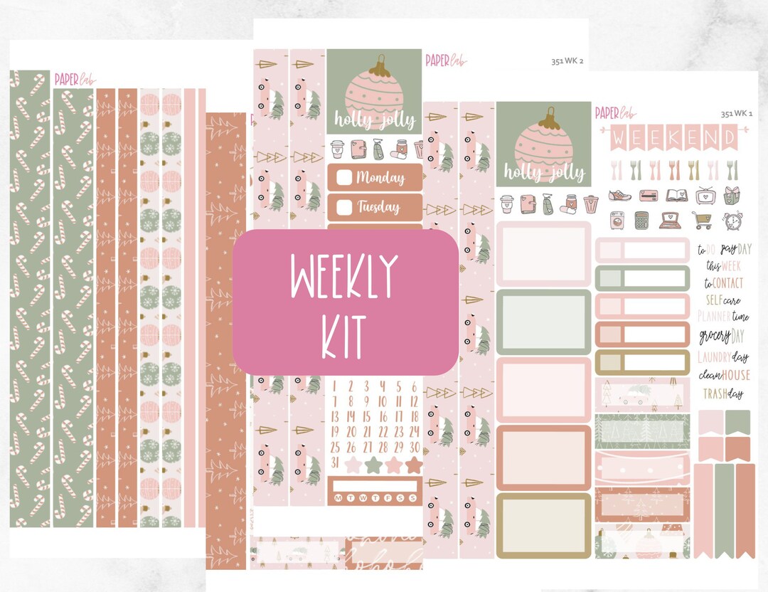 KIT 351 WEEKLY Soft Hues Weekly Planner Kit - Etsy