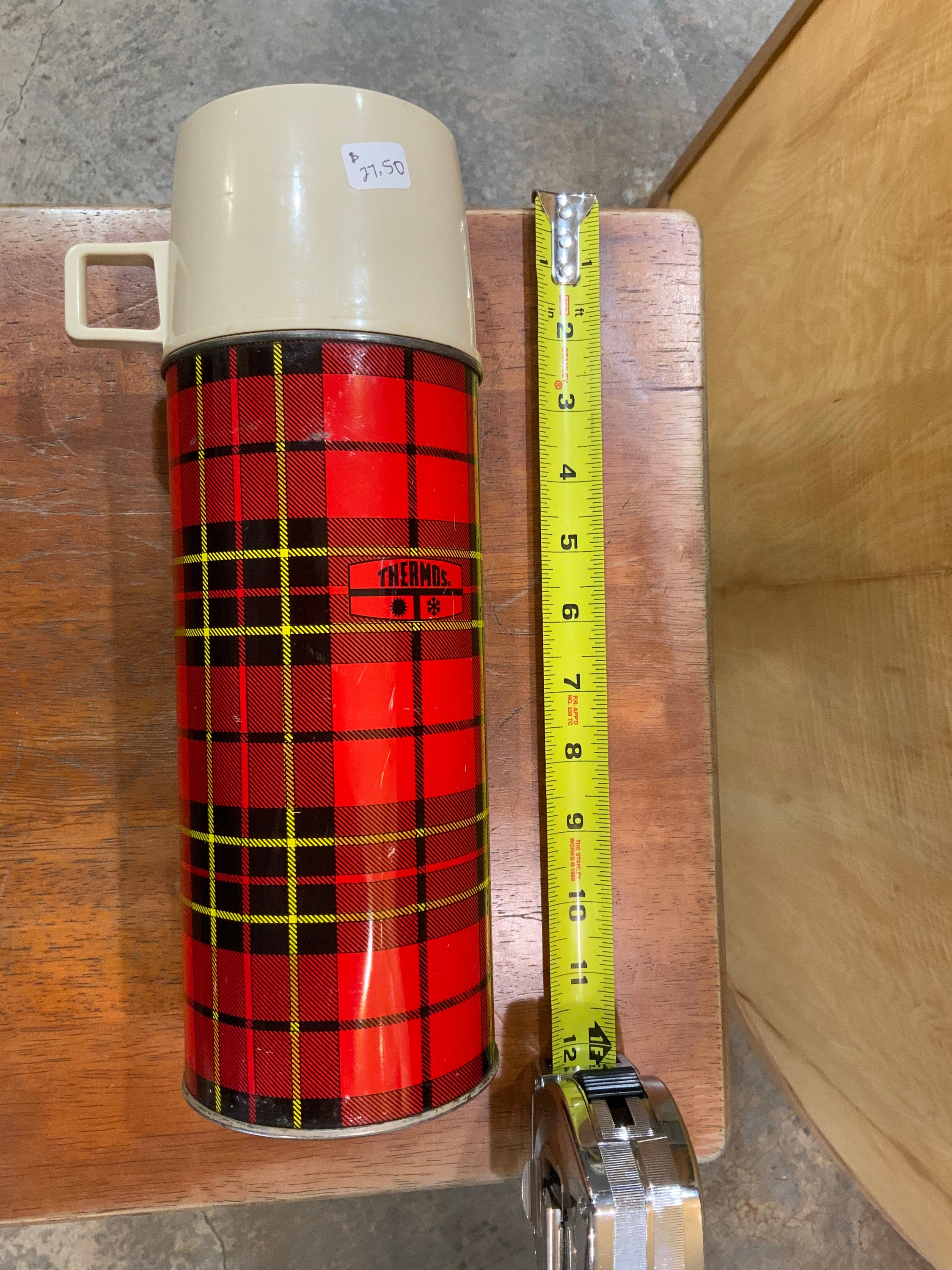 Vintage Tartan Red Plaid Thermos | Etsy