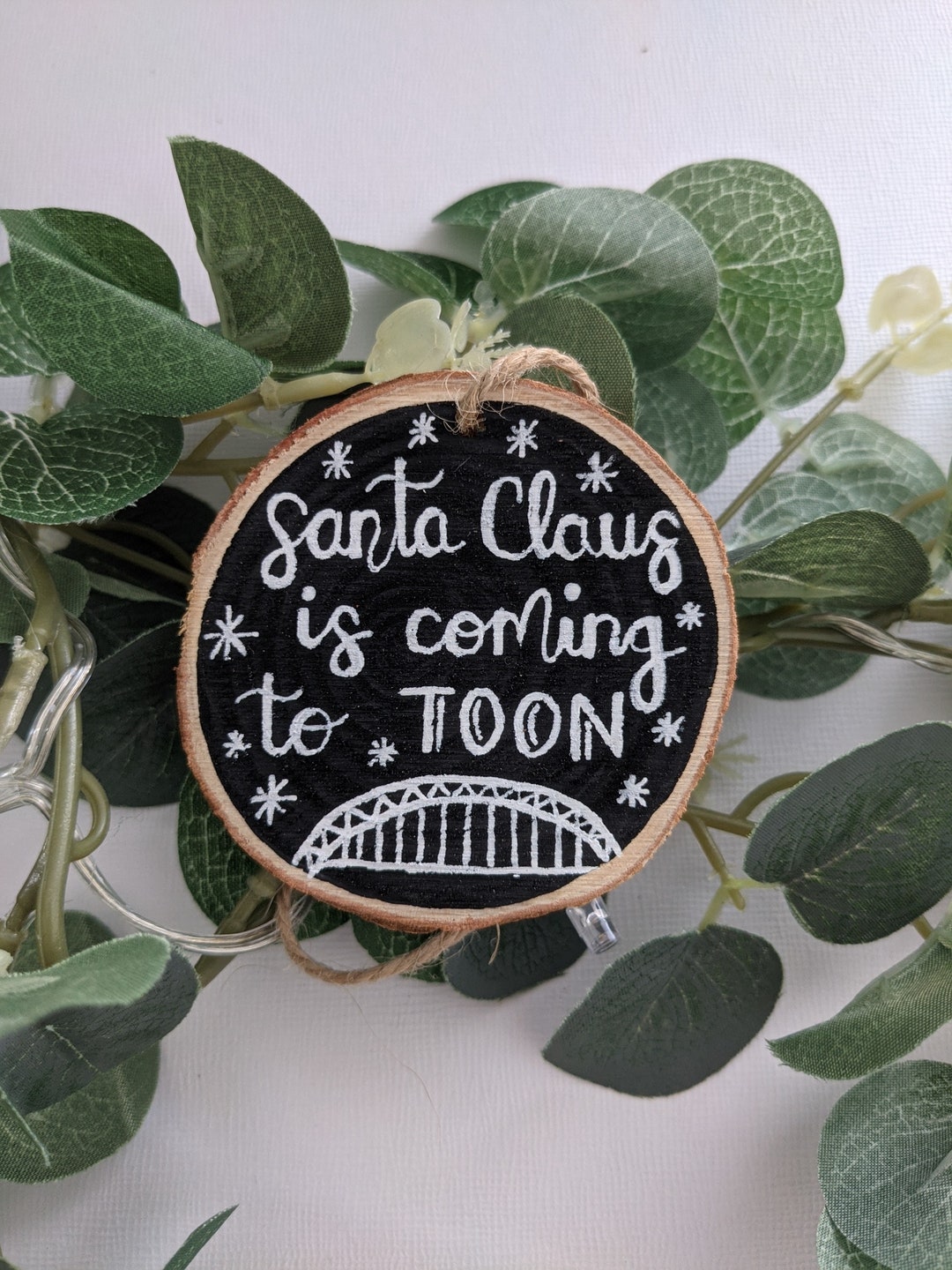 Santa Claus is Coming to Toon Geordie Newcastle North East Hand Painted ...