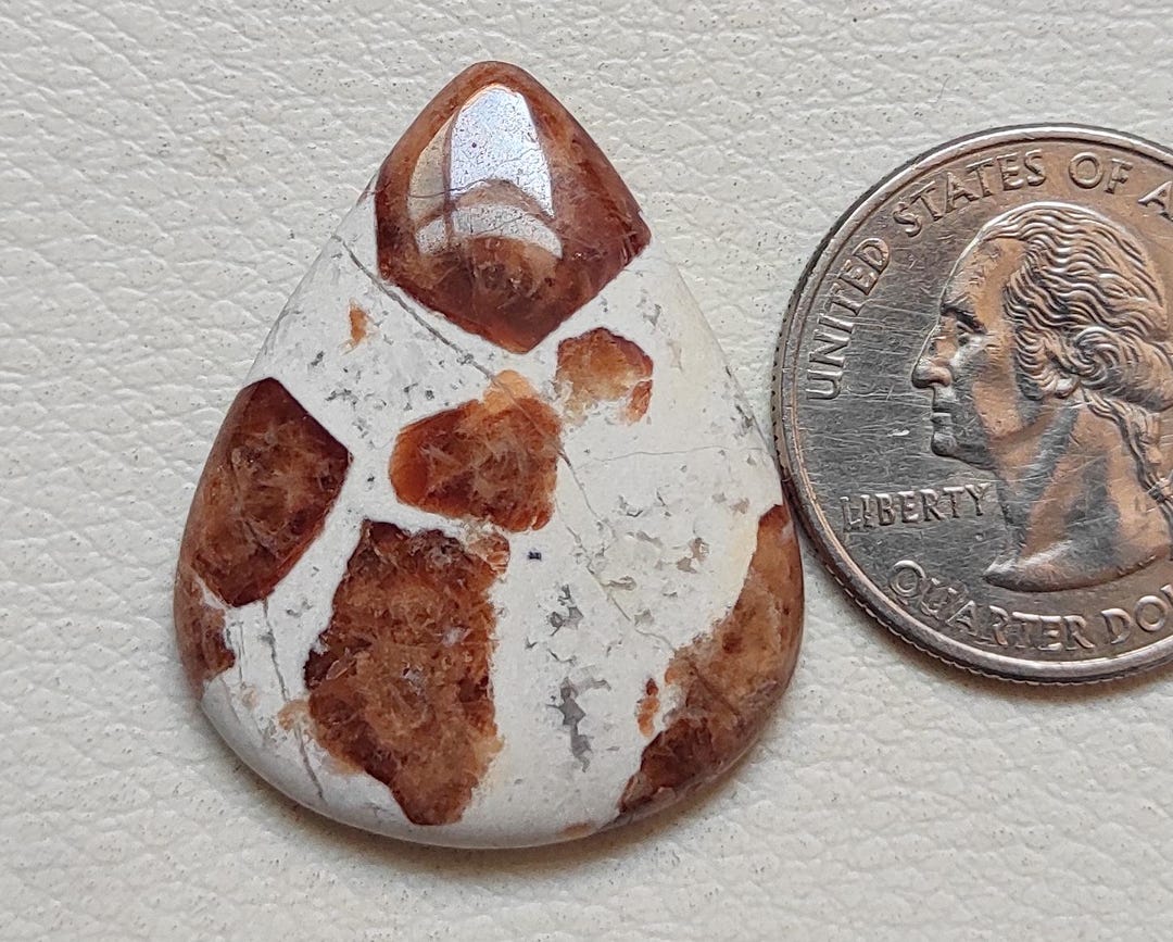 Pear Garnet in Limestone Cabochon, Jewelry Making Stone (33x27x5 MM) - Etsy