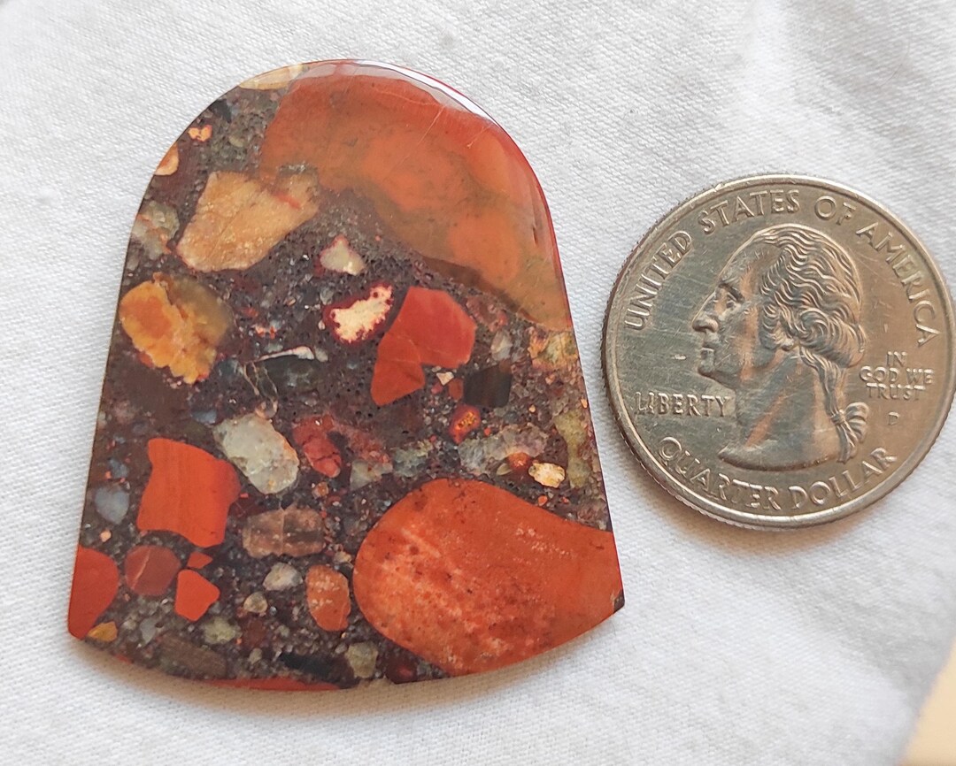 Pudding Stone,jasper Stone, Red Jasper, Conglomerate, Worry Stone ...