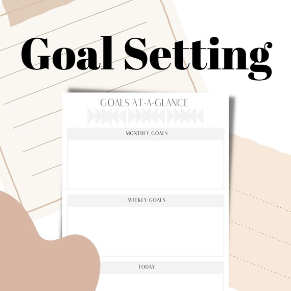 Minimal Goal Setting Printable - Etsy