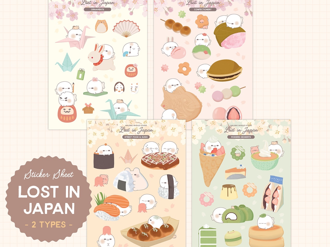 Sticker Sheet Lost in Japan Cute Gift Planner Sticker - Etsy