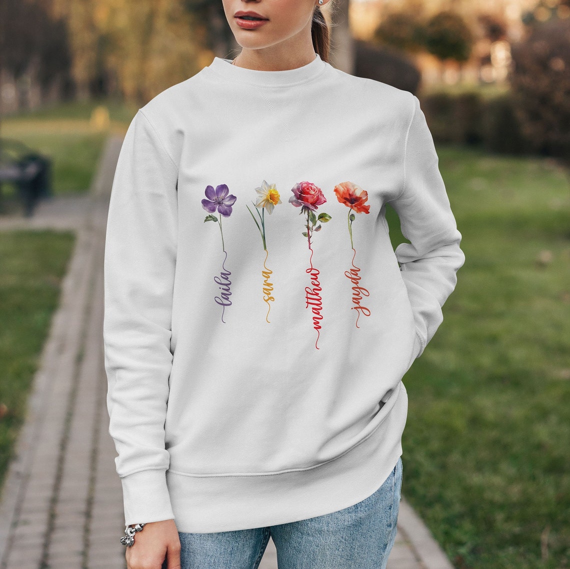 Birth Month Flowers Clipart Set Colorful Watercolor Floral PNG DIY ...