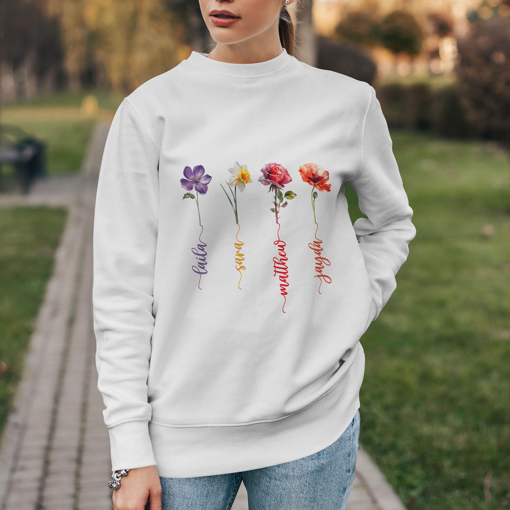 Birth Month Flowers Clipart Set Colorful Watercolor Floral PNG DIY ...