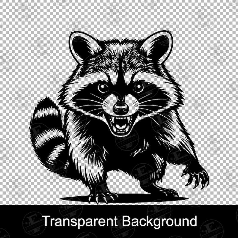Angry Raccoon SVG and PNG Bundle, Raccoon Clipart, Angry Animal Svg ...