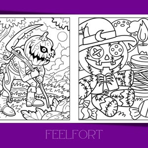 Halloween Spooky Coloring Pages for Adults 50 Coloring Pages Digital ...