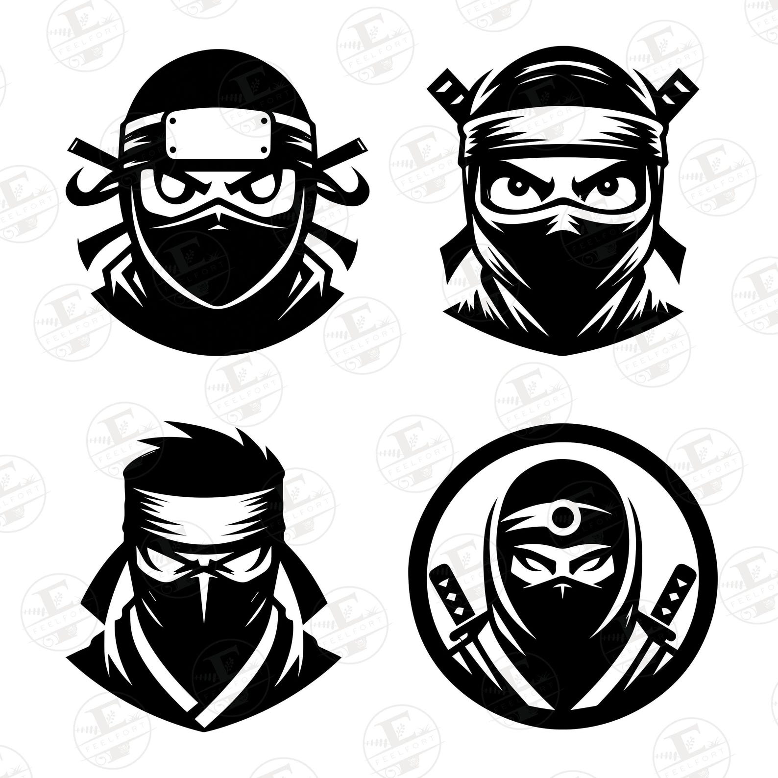 Ninja SVG PNG Bundle | Ninja Svg, Ninja Head SVG, Ninja Knight Svg ...