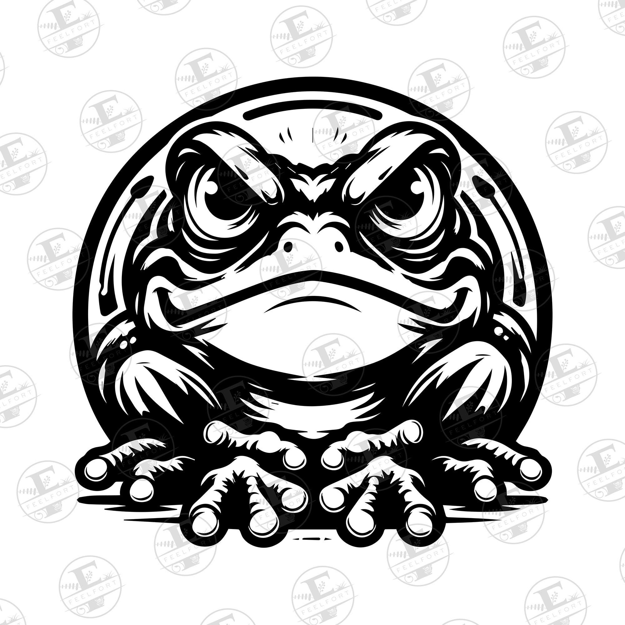Angry Frog SVG and PNG Bundle, Angry Frog Clipart, Angry Animal Svg ...