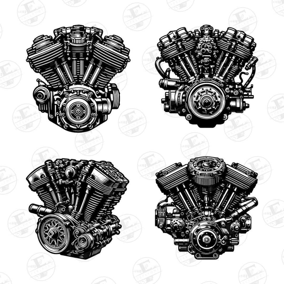 Motorcycle Engine SVG PNG Bundle, Bike Engine Svg, Motorbike Engine ...