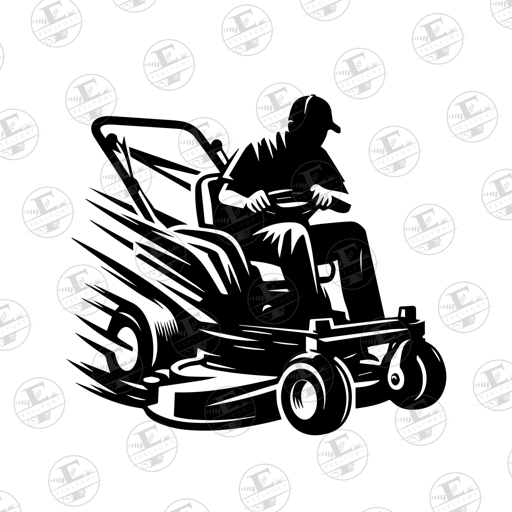 Zero Turn Lawn Mower SVG PNG Bundle, Lawn Mower Svg, Landscaping Svg ...