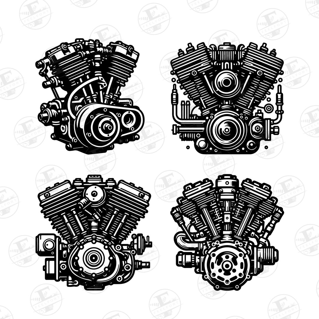 Motorcycle Engine SVG PNG Bundle, Bike Engine Svg, Motorbike Engine ...