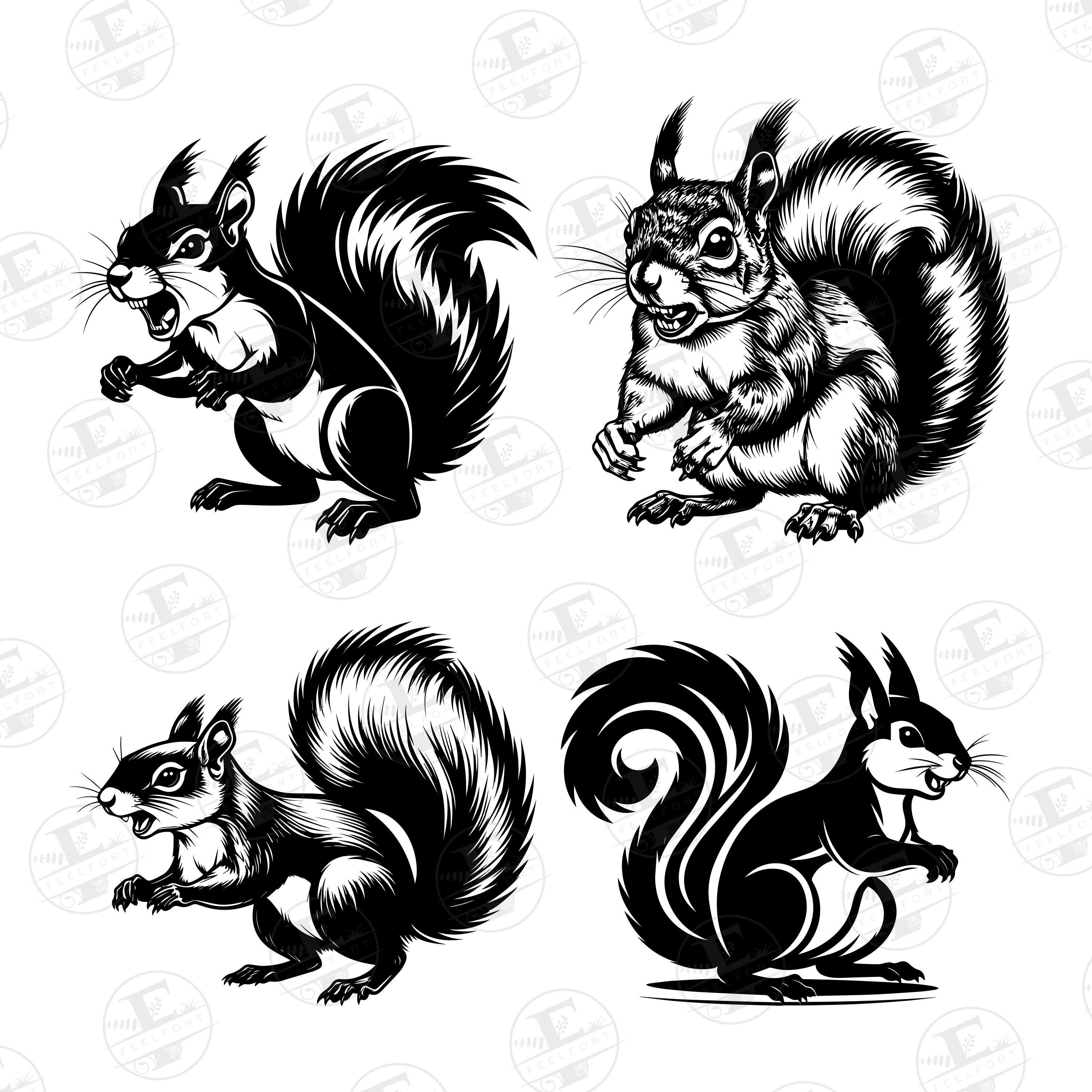 Angry Squirrel SVG PNG Bundle, Scary Squirrel Svg, Cartoon Squirrel Svg ...