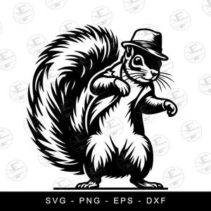 Dancing Squirrel SVG and PNG Bundle, Squirrel Clipart, Dancing Animal ...