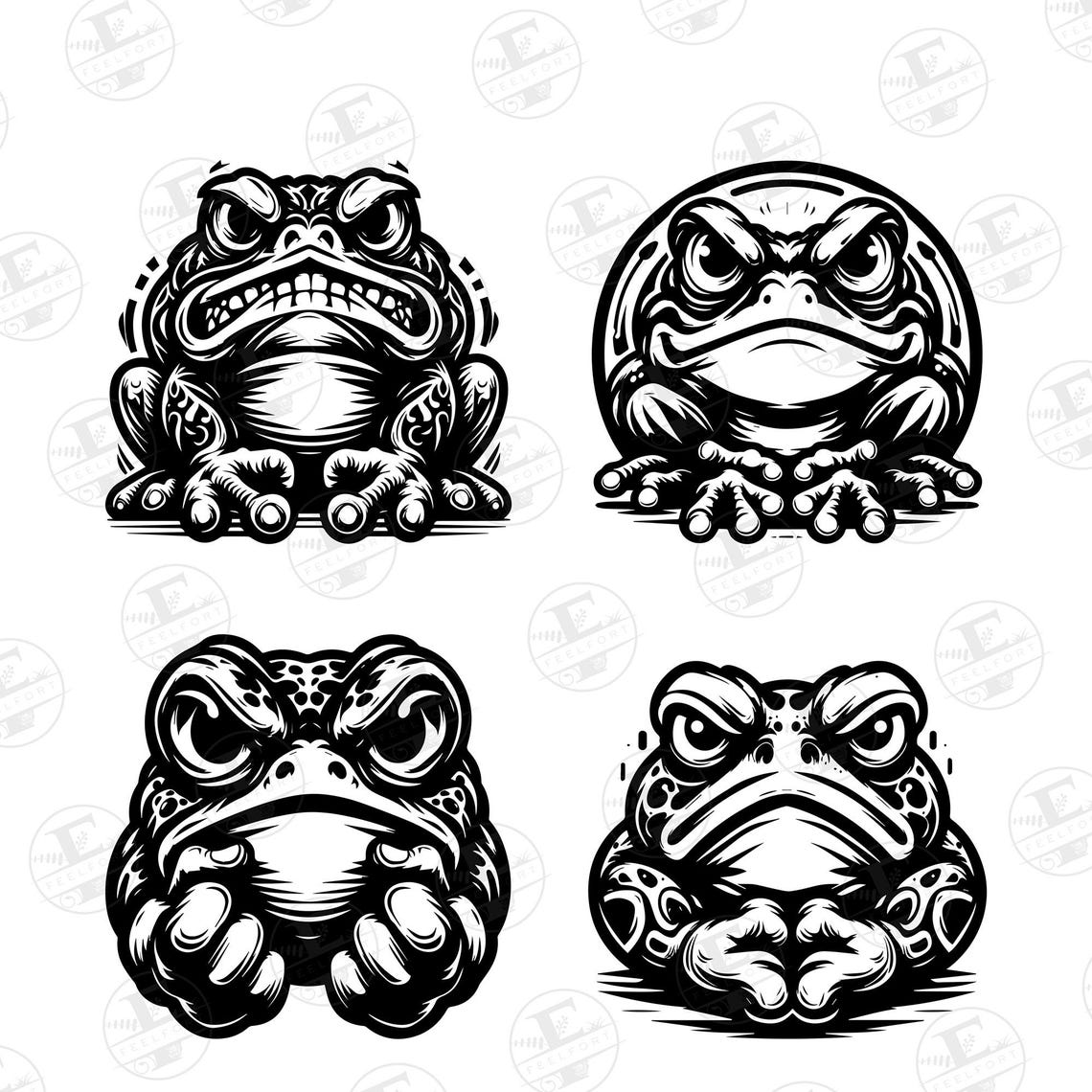 Angry Frog SVG and PNG Bundle, Angry Frog Clipart, Angry Animal Svg ...