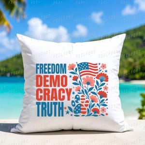 Freedom Democracy Truth Floral SVG PNG | Patriotic Flower Clipart With ...
