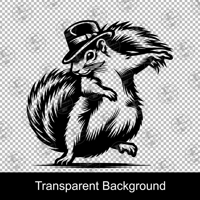 Dancing Squirrel SVG and PNG Bundle, Squirrel Clipart, Dancing Animal ...