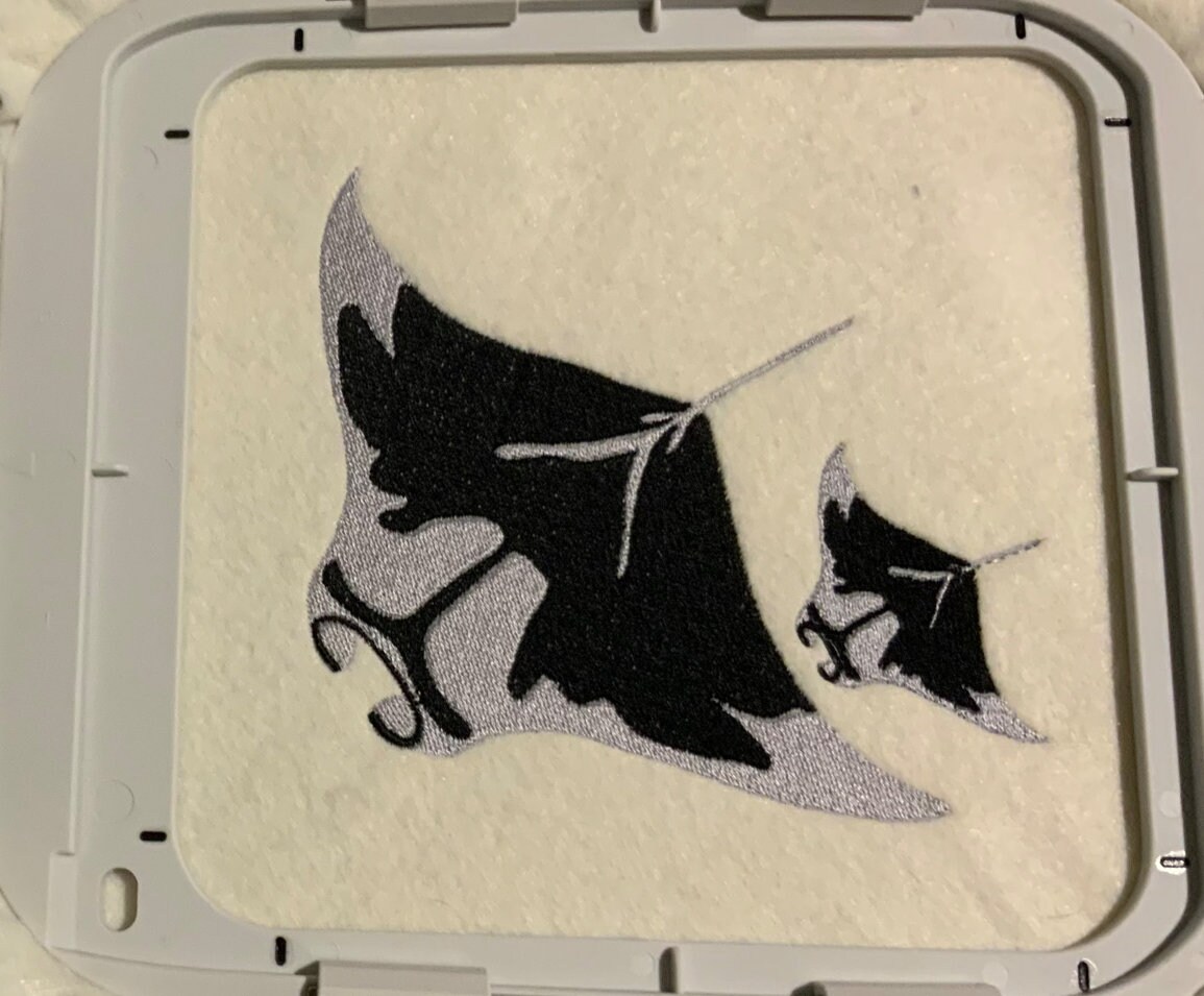 Manta Ray Embroidery Design - Etsy