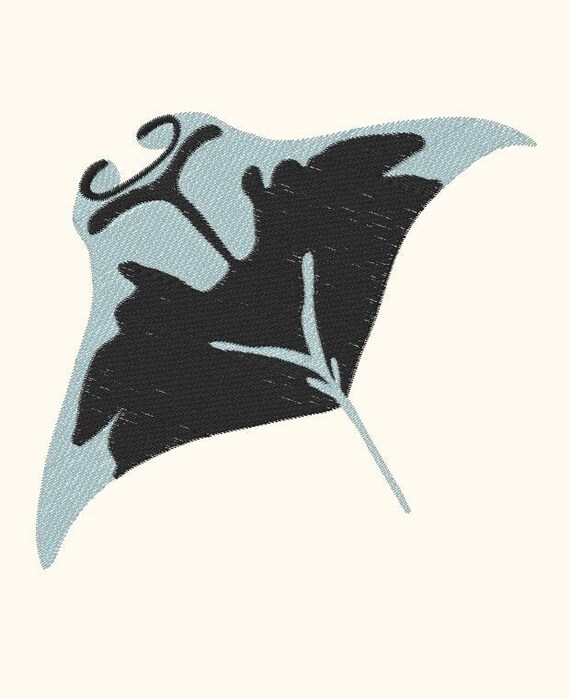 Manta Ray Embroidery Design - Etsy
