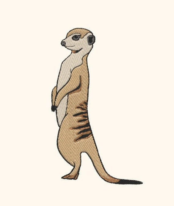 Meerkat Embroidery Design | Etsy