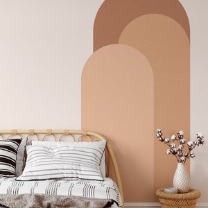 Boho Colorblock Wall Decal | Mid Century Wall Art | Arch Wall Decal ...