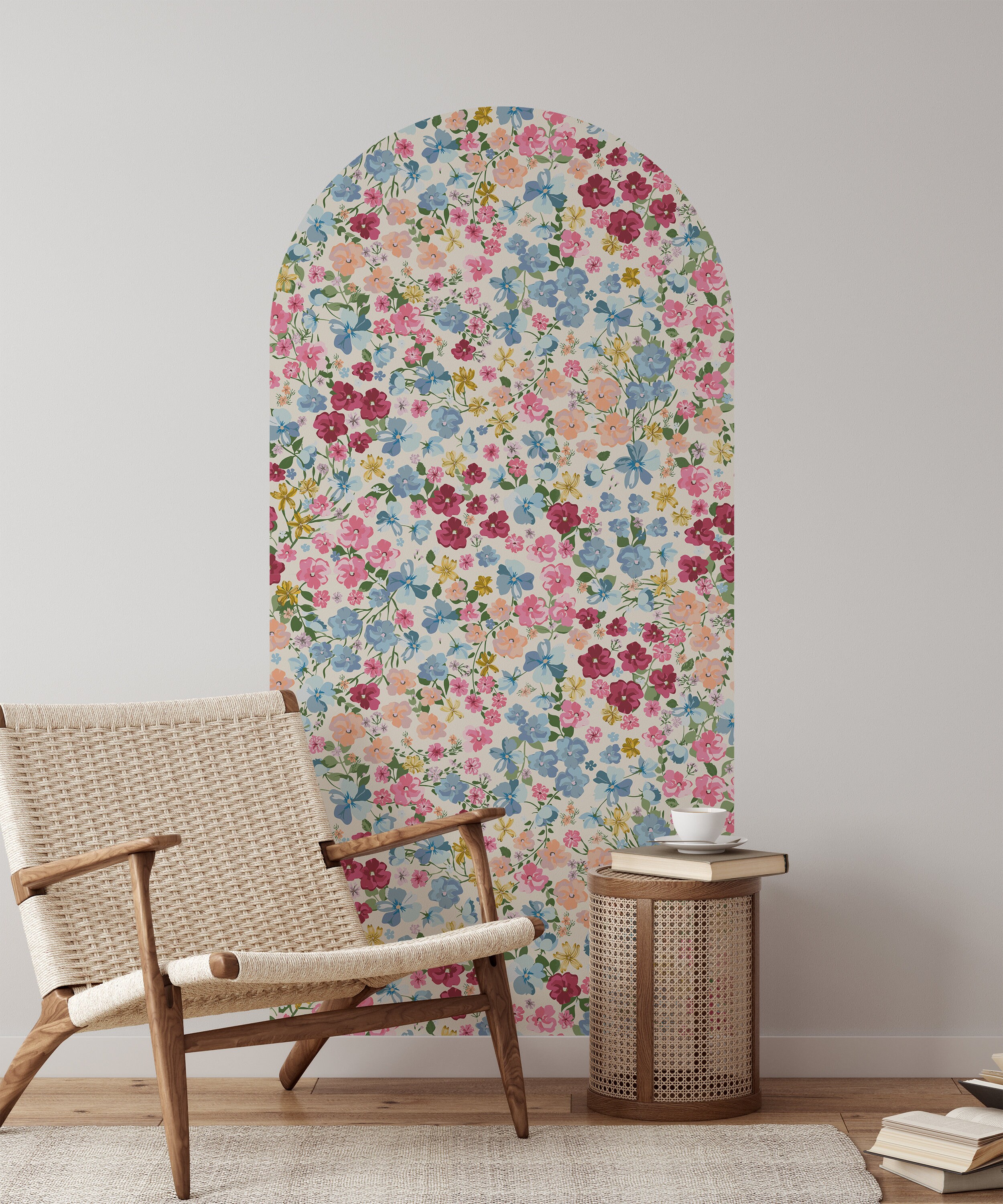 Watercolor Flowers Wall Decal Arch Wall Decal Arch Color - Etsy