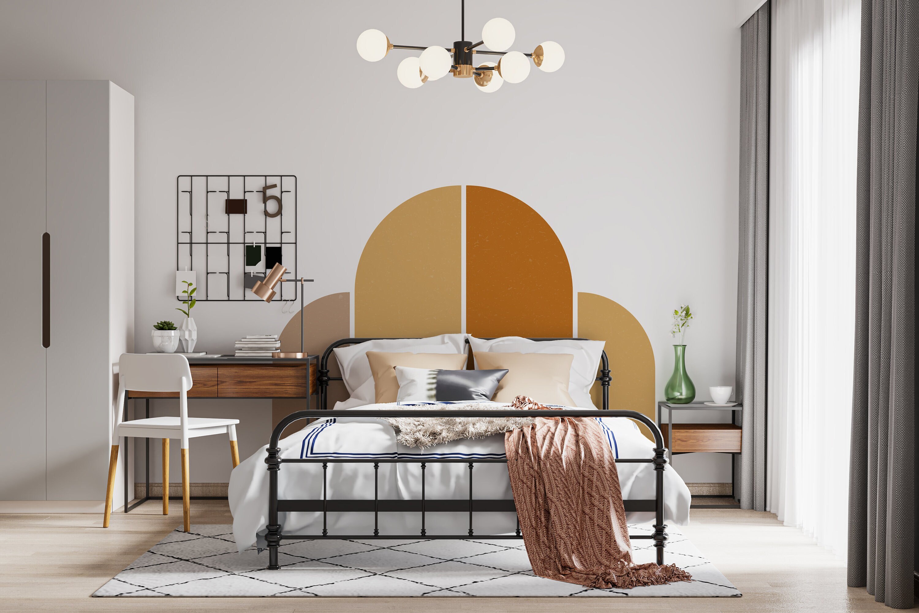 Half Arch Wall Decal Set of 4 Arch Stickers Arch Headboard - Etsy UK