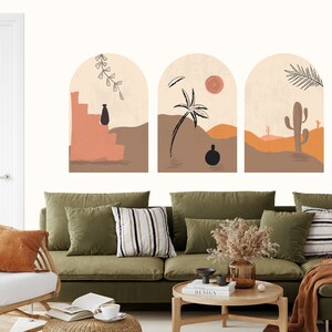 Boho Wall Art Sticker | Arch Boho Wall Decal Set | Hygge Home Interior ...