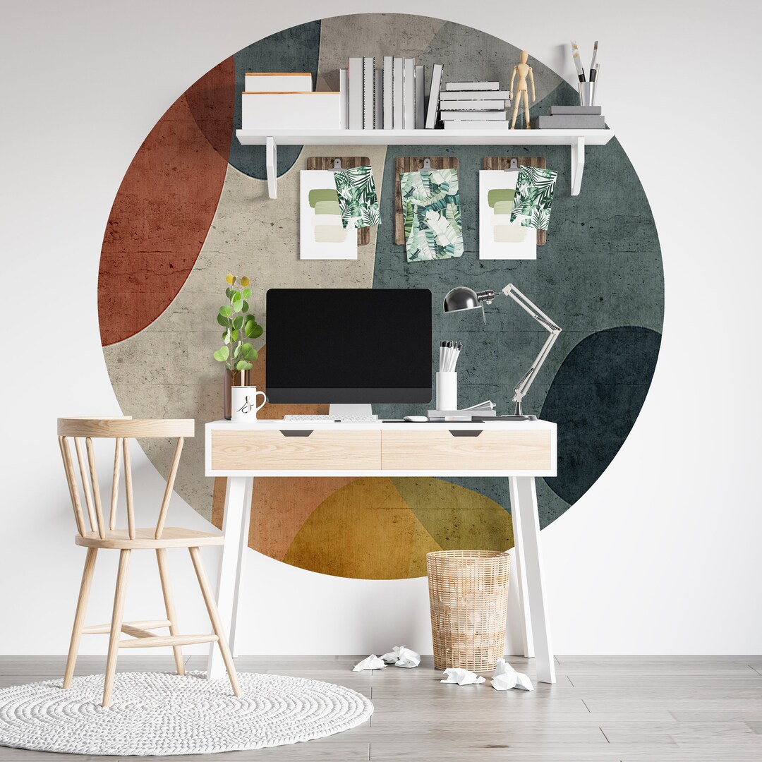 Circle Wall Decal Geometric Wall Art, Abstract Wall Decor, Modern ...