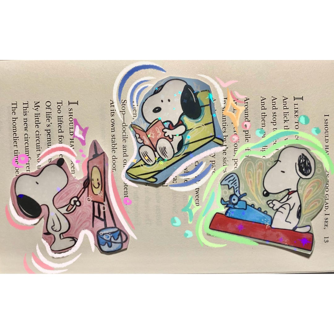 Snoopy Stickers Aesthetic Vinyl Laptop, Cute Stickers, Soft Girl ...