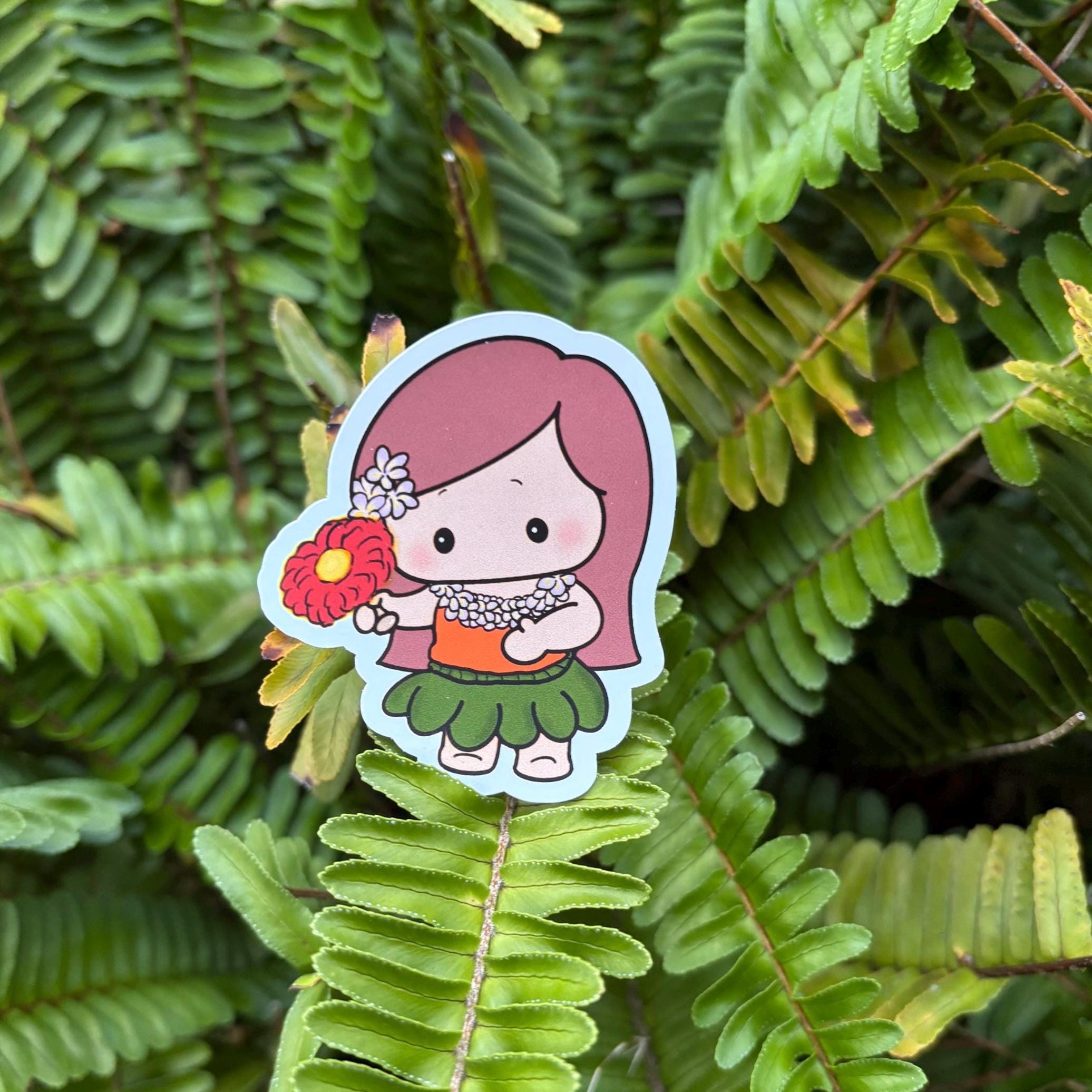 Hula Girl Stickers 3 — Cute Kawaii Sticker - Etsy