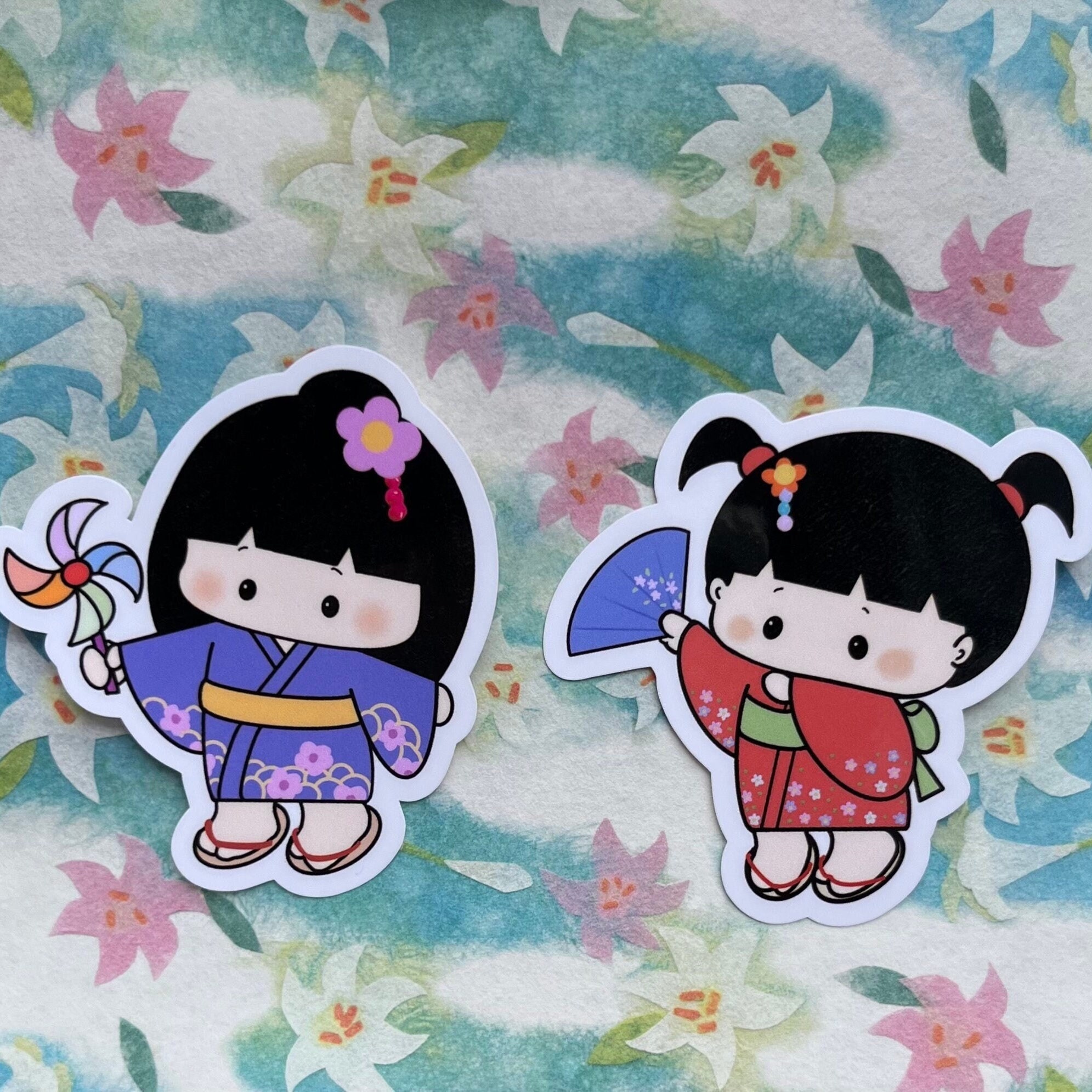 Japanese Girl Stickers Cute Kawaii Sticker - Etsy