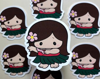 Hula Girl Sticker - Etsy