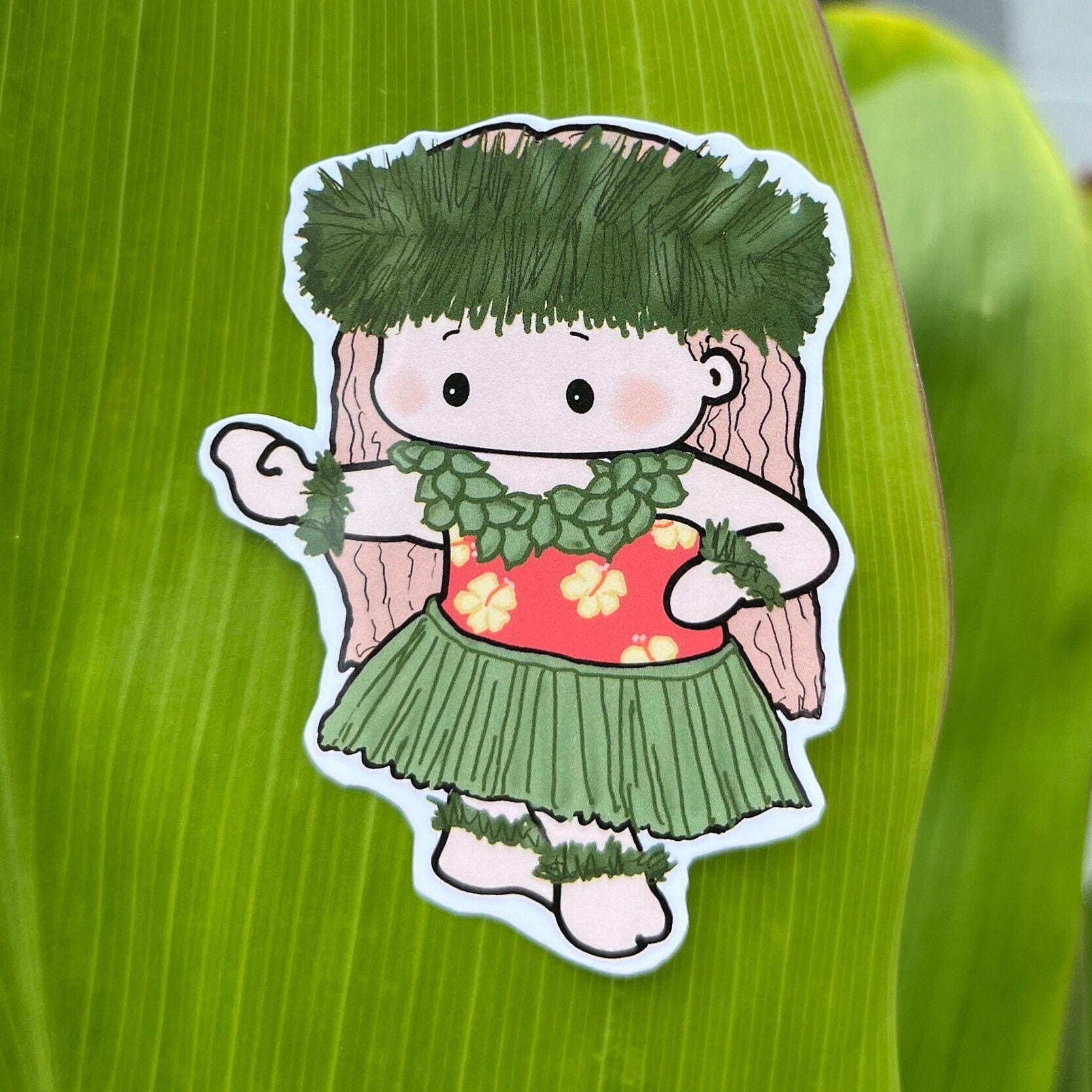 Hula Girl Stickers 2 — Cute Kawaii Sticker - Etsy