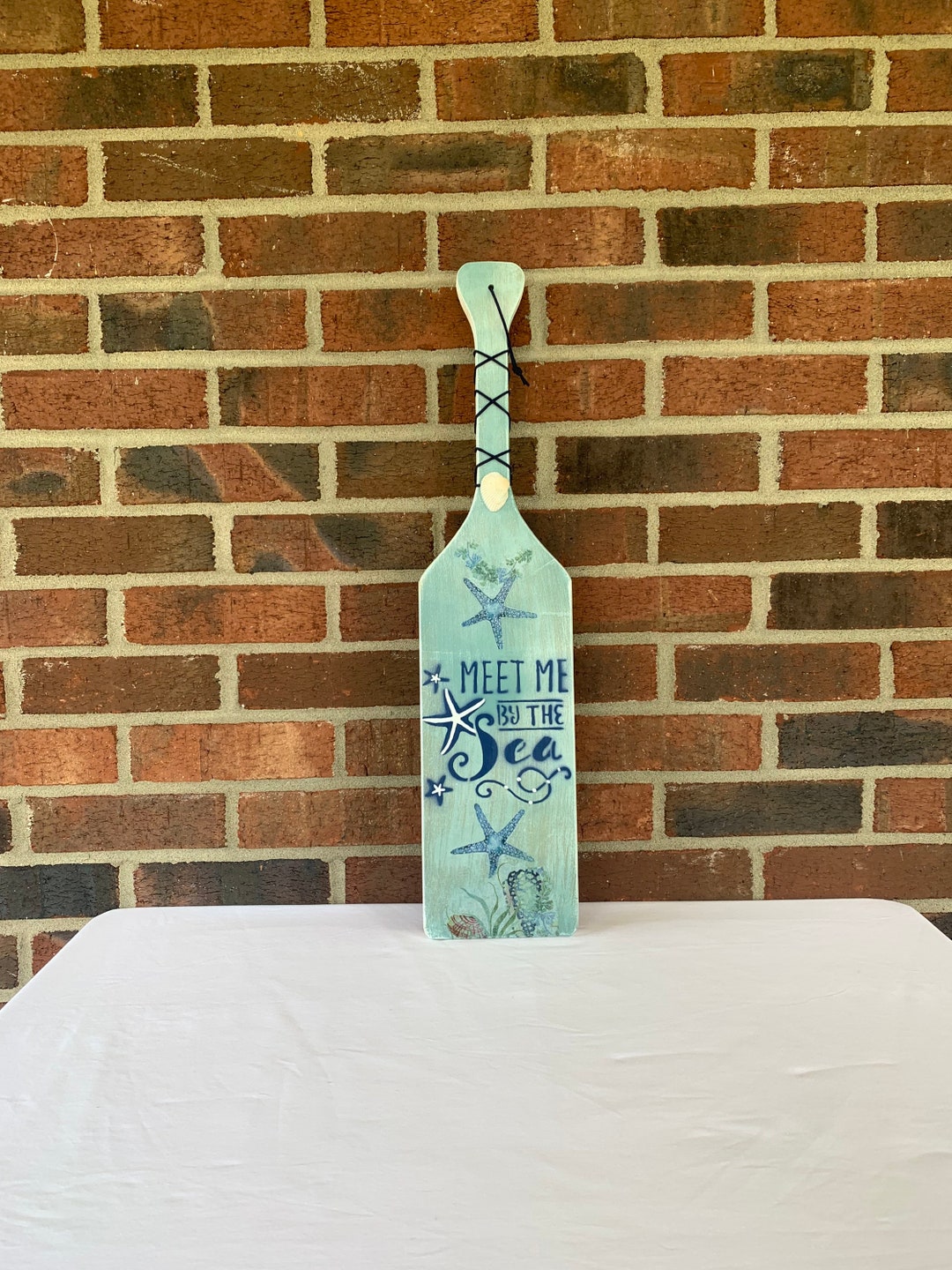 Decoupaged Beach Paddle Board, Beach House Decor, Coastal Wall Decor ...